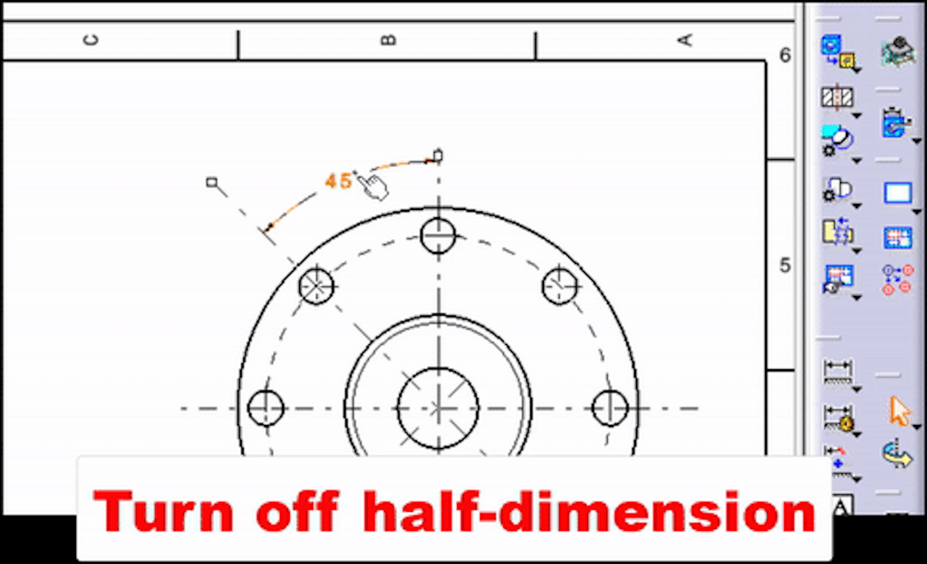 CATIA Tip: Half Dimension in CATIA Drafting | Design and Development Today
